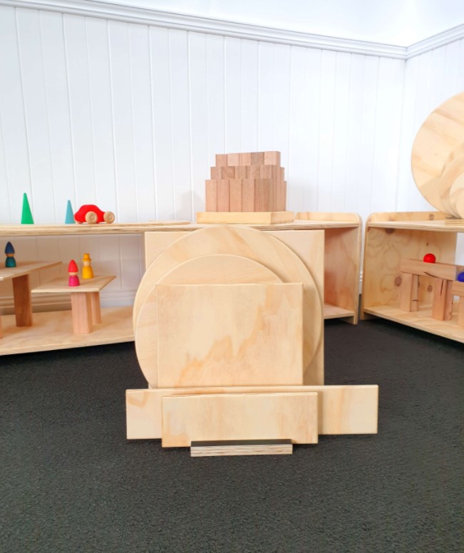Australian Made Wooden Building Blocks and Building Platforms Package