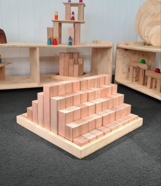 Australian Made Wooden Building Blocks and Building Platforms Package